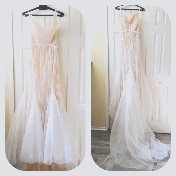 Dresses | Beautiful Wedding Gown Long Vein | Poshmark